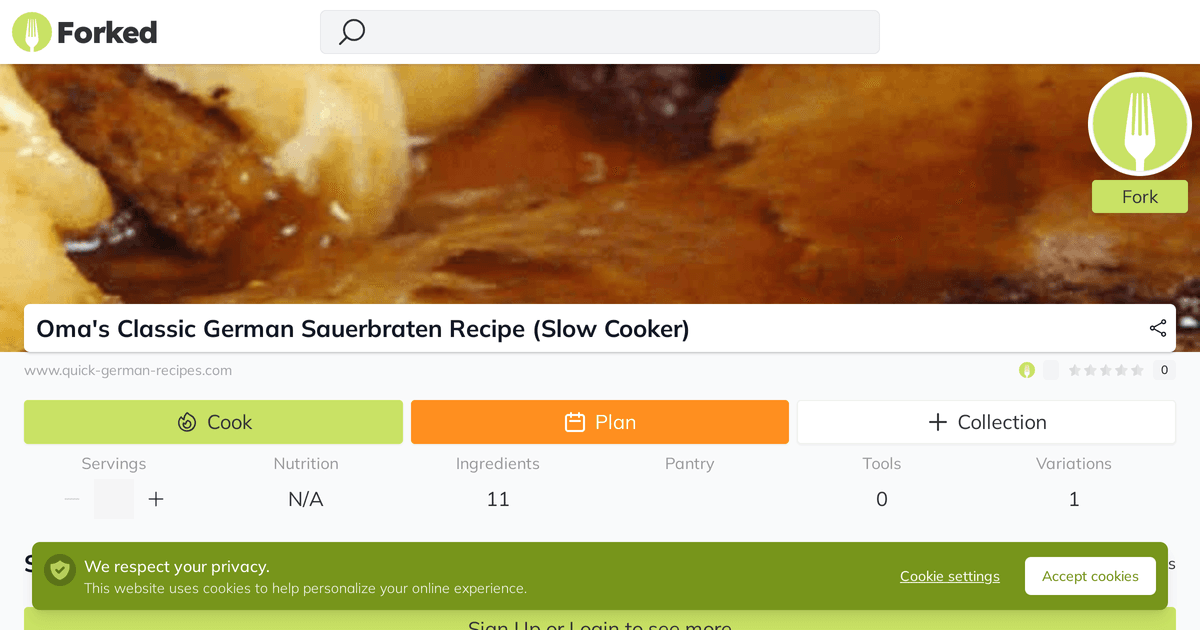 Oma's Classic German Sauerbraten Recipe (Slow Cooker) | Forked
