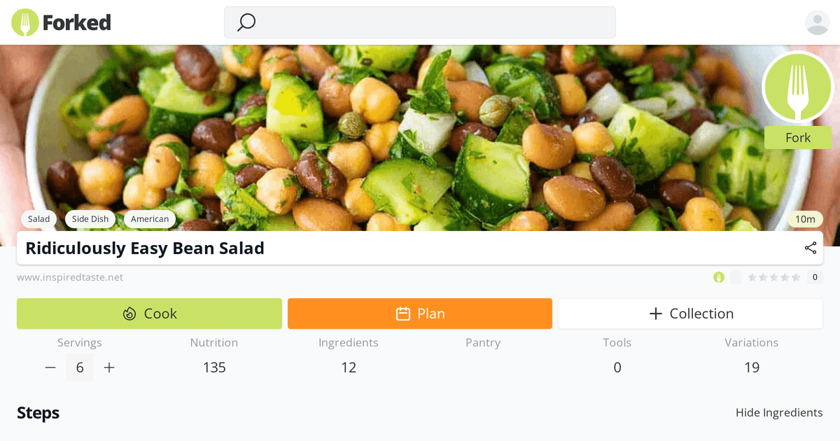 Ridiculously Easy Bean Salad | Forked