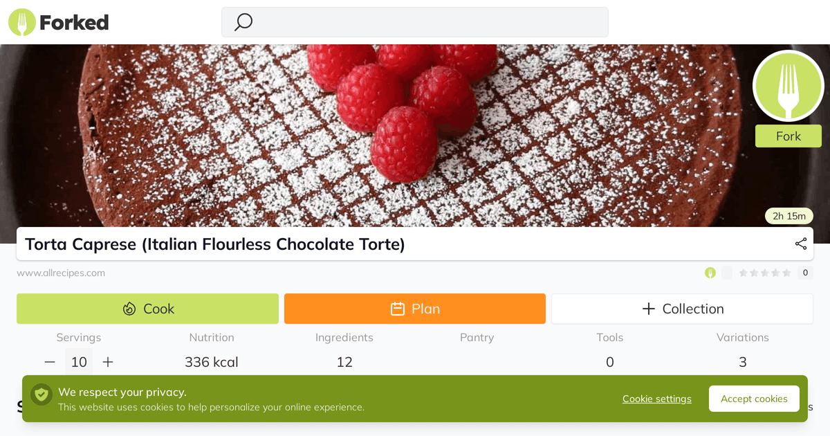 Torta Caprese (Italian Flourless Chocolate Torte) | Forked