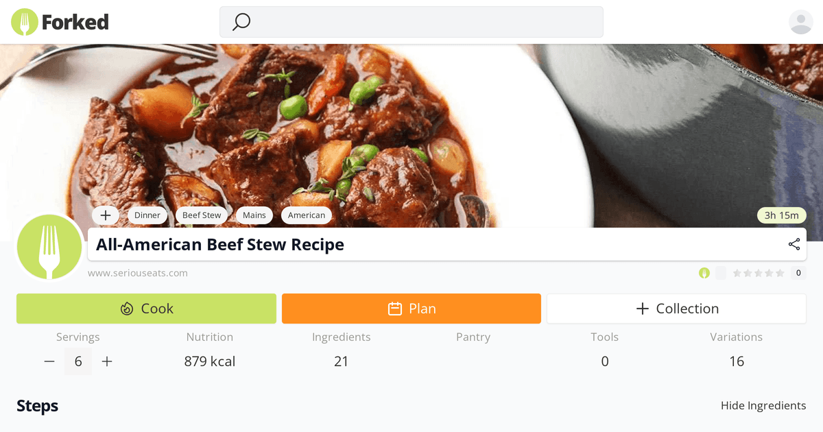 All-American Beef Stew Recipe | Forked