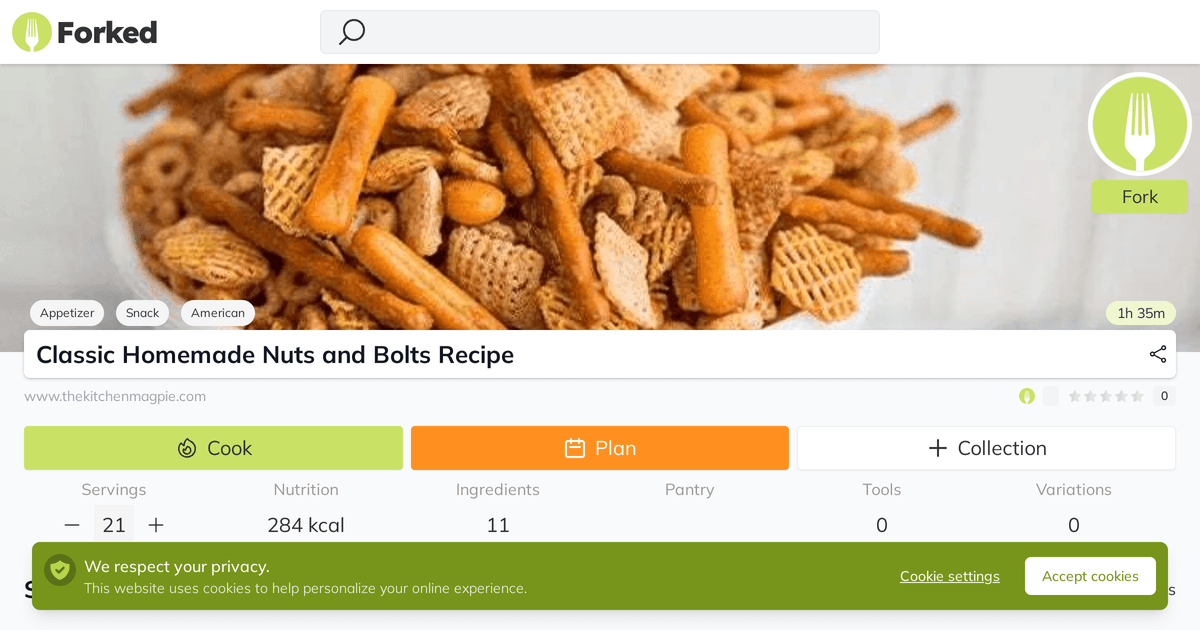 Classic Homemade Nuts and Bolts Recipe | Forked