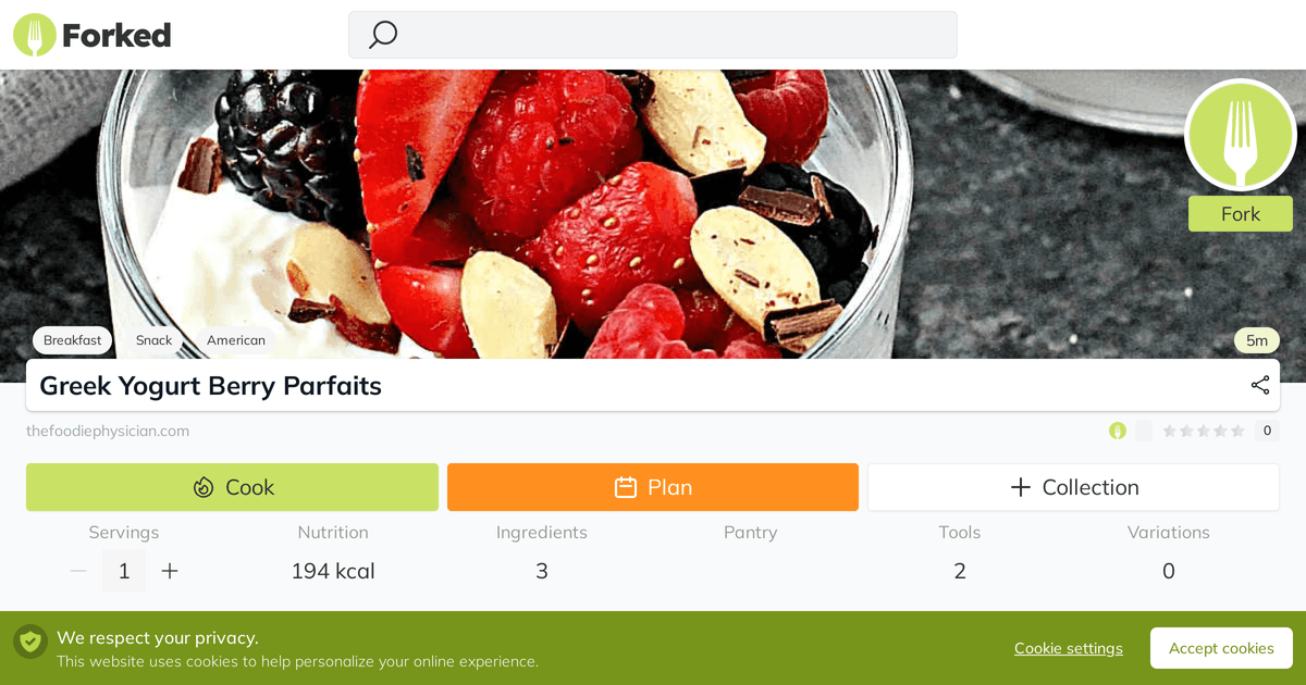 Greek Yogurt Berry Parfaits | Forked