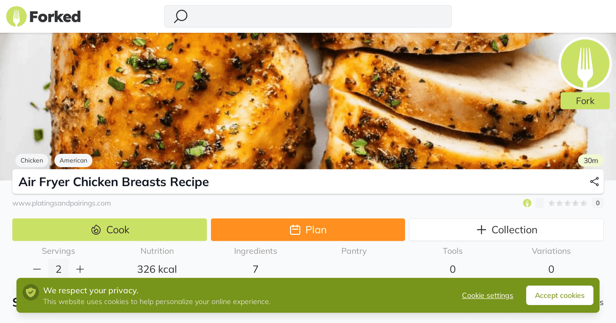 Air Fryer Chicken Breasts Recipe | Forked