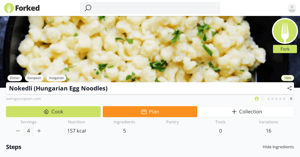 Nokedli (Hungarian Egg Noodles) | Forked