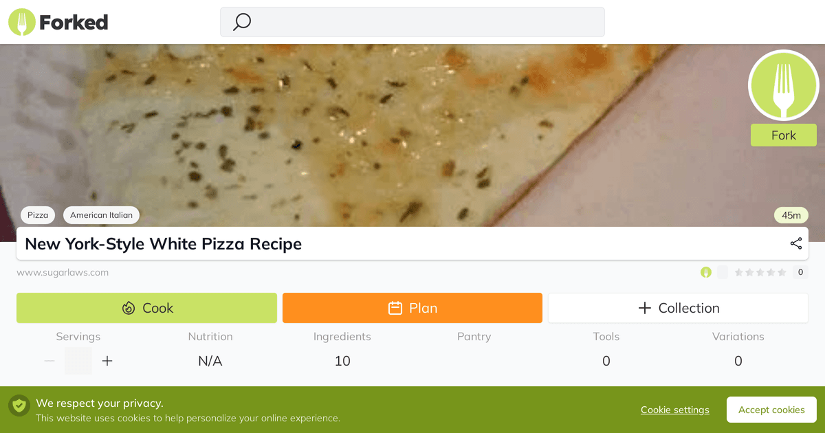 New York-Style White Pizza Recipe | Forked