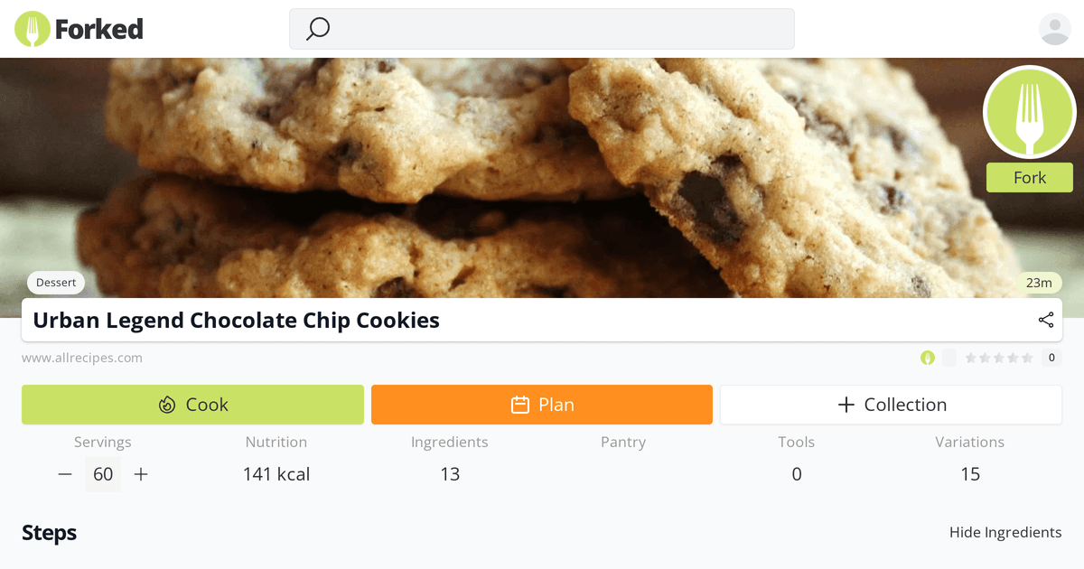Urban Legend Chocolate Chip Cookies | Forked