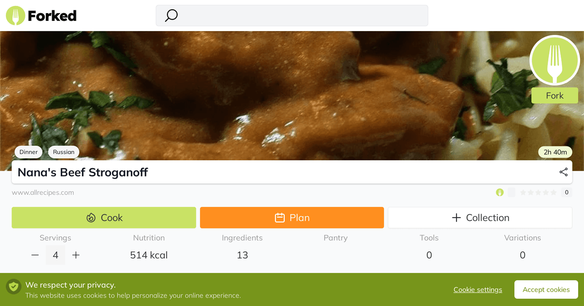 Nana's Beef Stroganoff | Forked