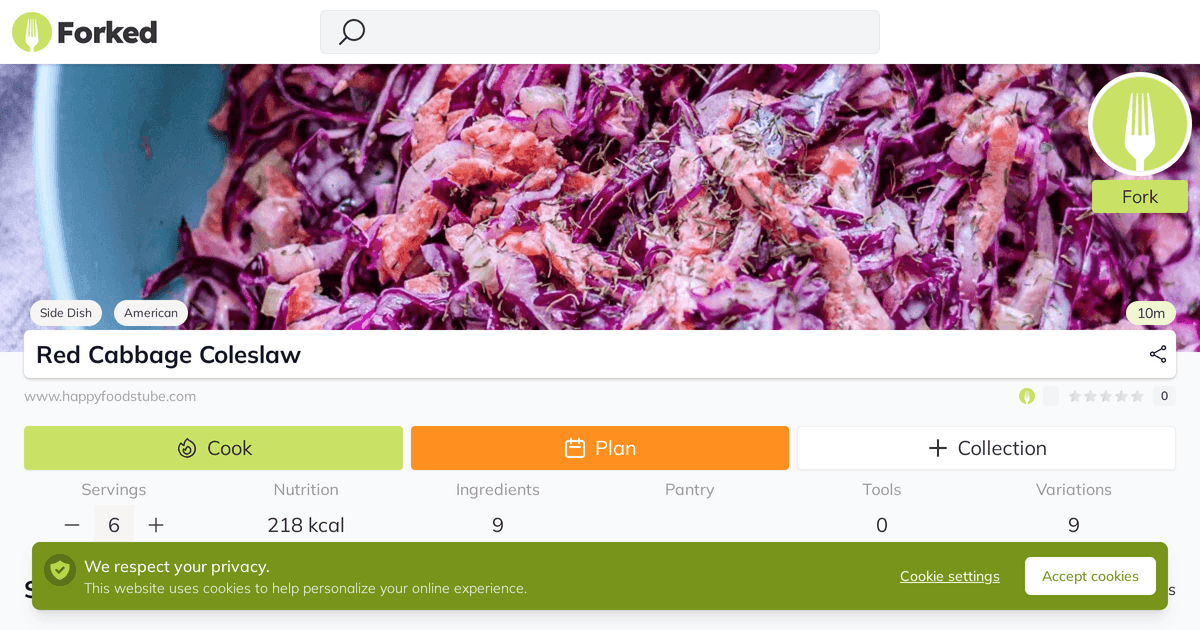 Red Cabbage Coleslaw | Forked