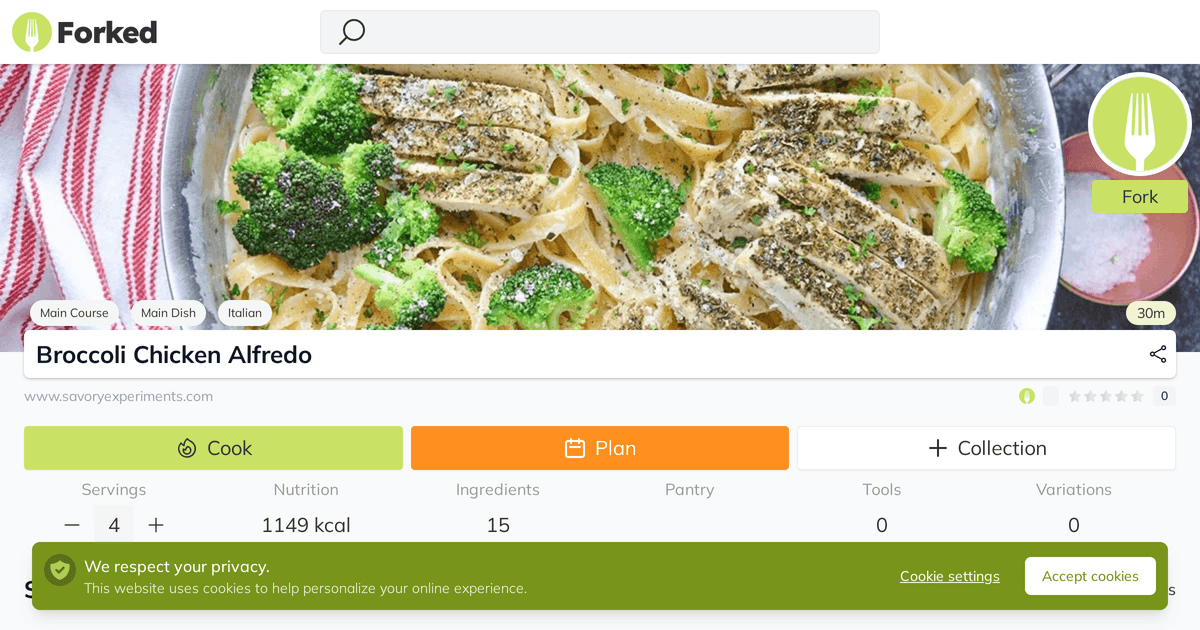 Broccoli Chicken Alfredo | Forked