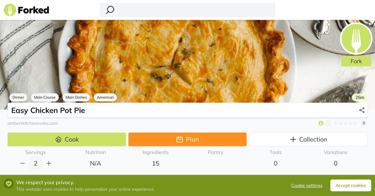 Easy Chicken Pot Pie | Forked