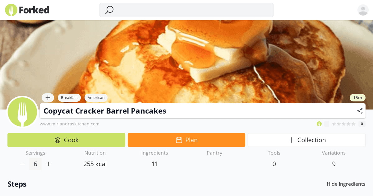 Copycat Cracker Barrel Pancakes | Forked