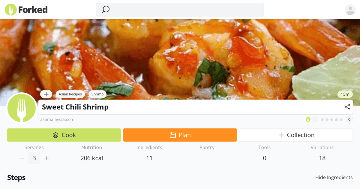 Sweet Chili Shrimp | Forked