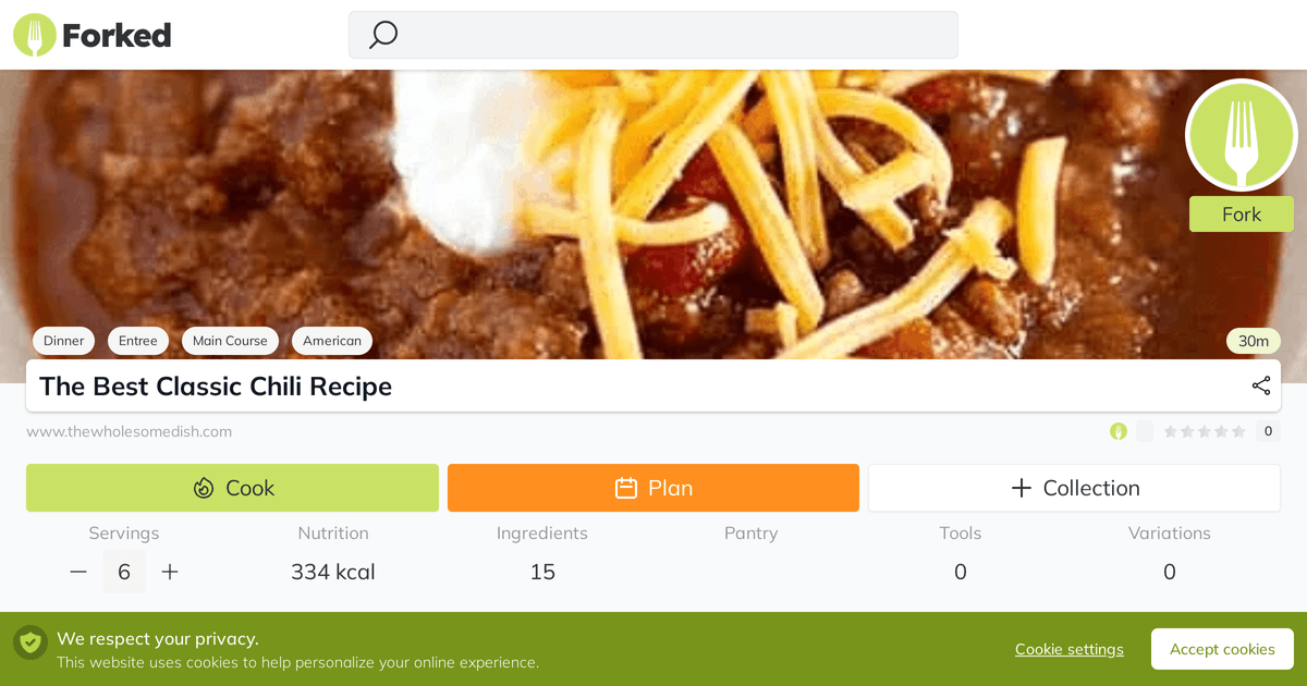 The Best Classic Chili Recipe | Forked